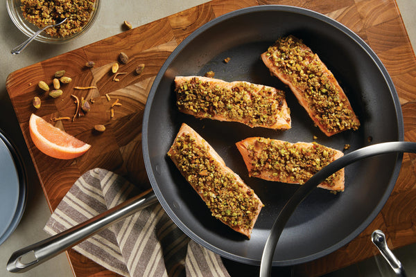Ruby Red Grapefruit and Pistachio Crusted Salmon – PotsandPans