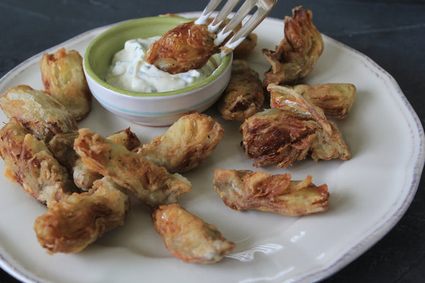 Deep Fried Artichoke Hearts with Lemon-Caper Basil Sauce – PotsandPans