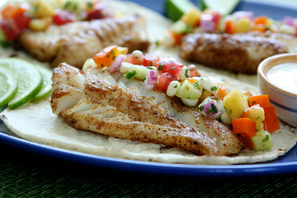 Soft Fish Tacos with Farmer’s Market Salsa – PotsandPans