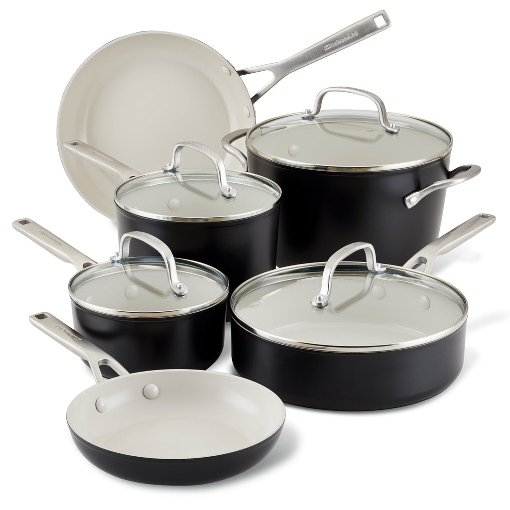 10-Piece Hard Anodized Ceramic Nonstick Cookware Set – PotsandPans
