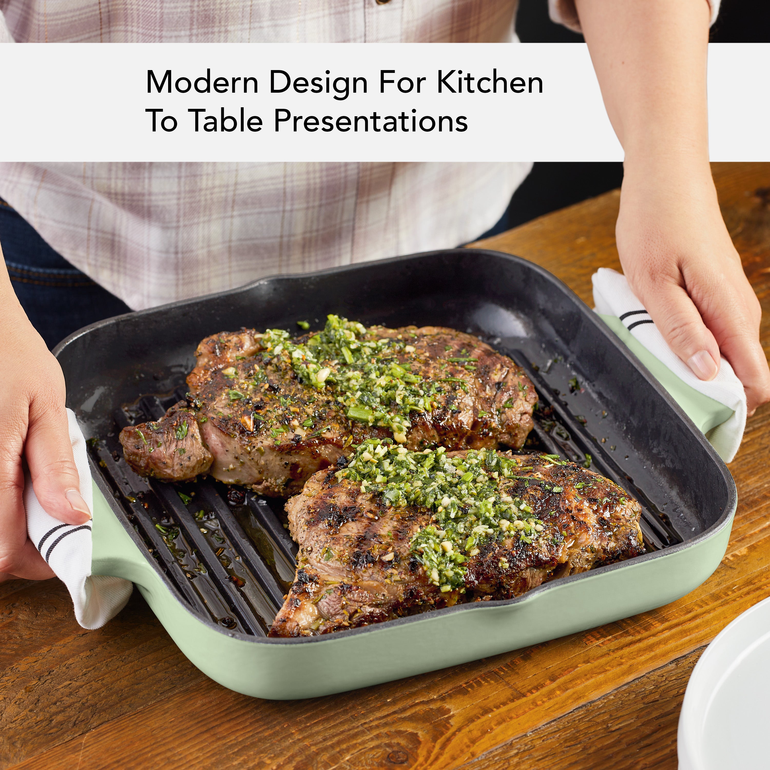 Enameled Cast Iron 11-Inch Grill Pan – PotsandPans