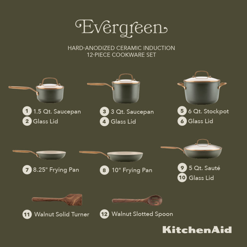 Design Series Evergreen 12-Piece Cookware Set – PotsandPans