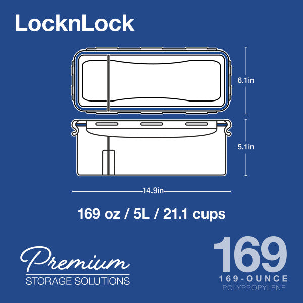 Bread Box with Movable Divider and Airtight Lid | LocknLock – PotsandPans