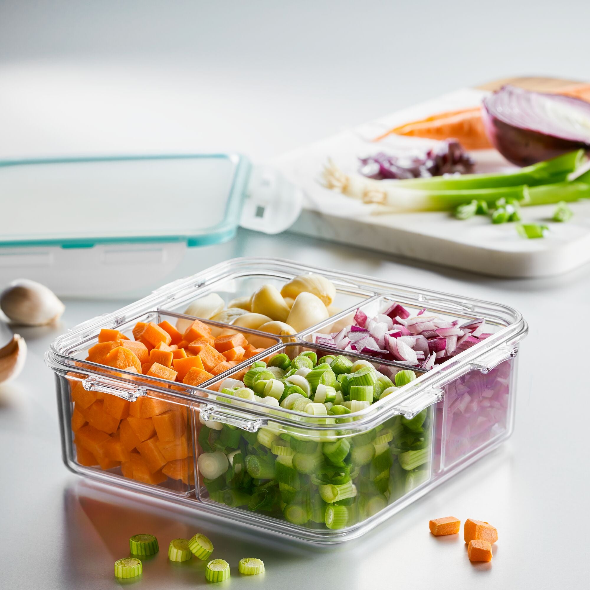 Tritan Airtight 29-oz Divided Square Container – PotsandPans