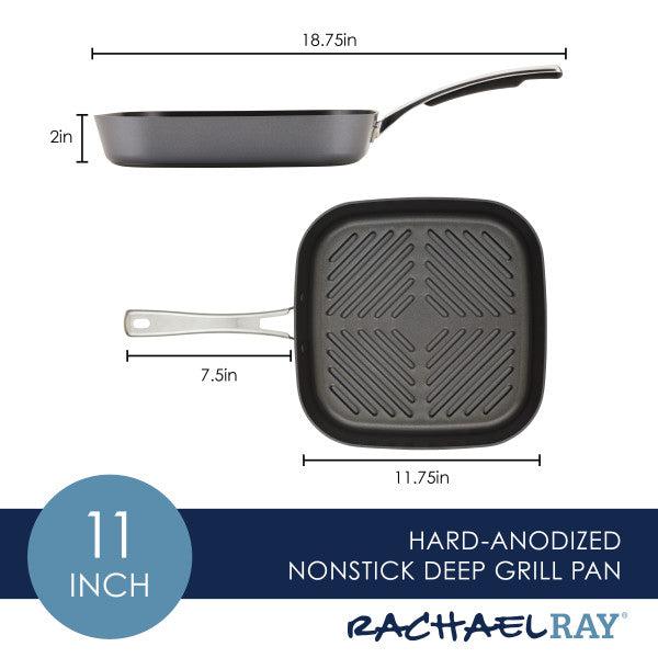 Cook + Create 11-Inch Hard Anodized Nonstick Deep Grill Pan – PotsandPans