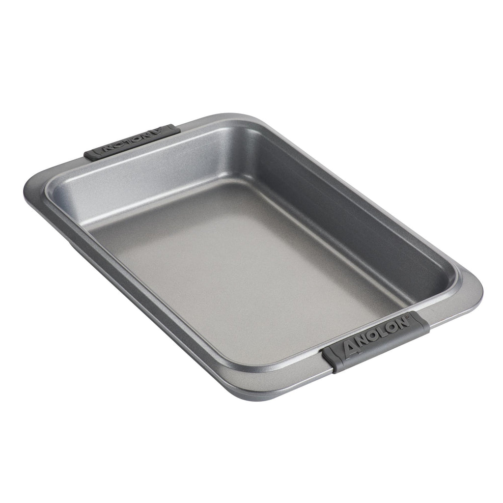 Anolon Advanced 9-Inch x 13-Inch Rectangular Cake Pan with Silicone Gr ...