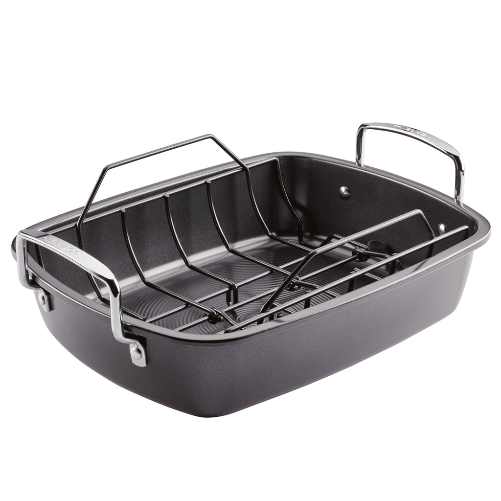 Nonstick Roasting Pan with Easy Serve Rack – PotsandPans