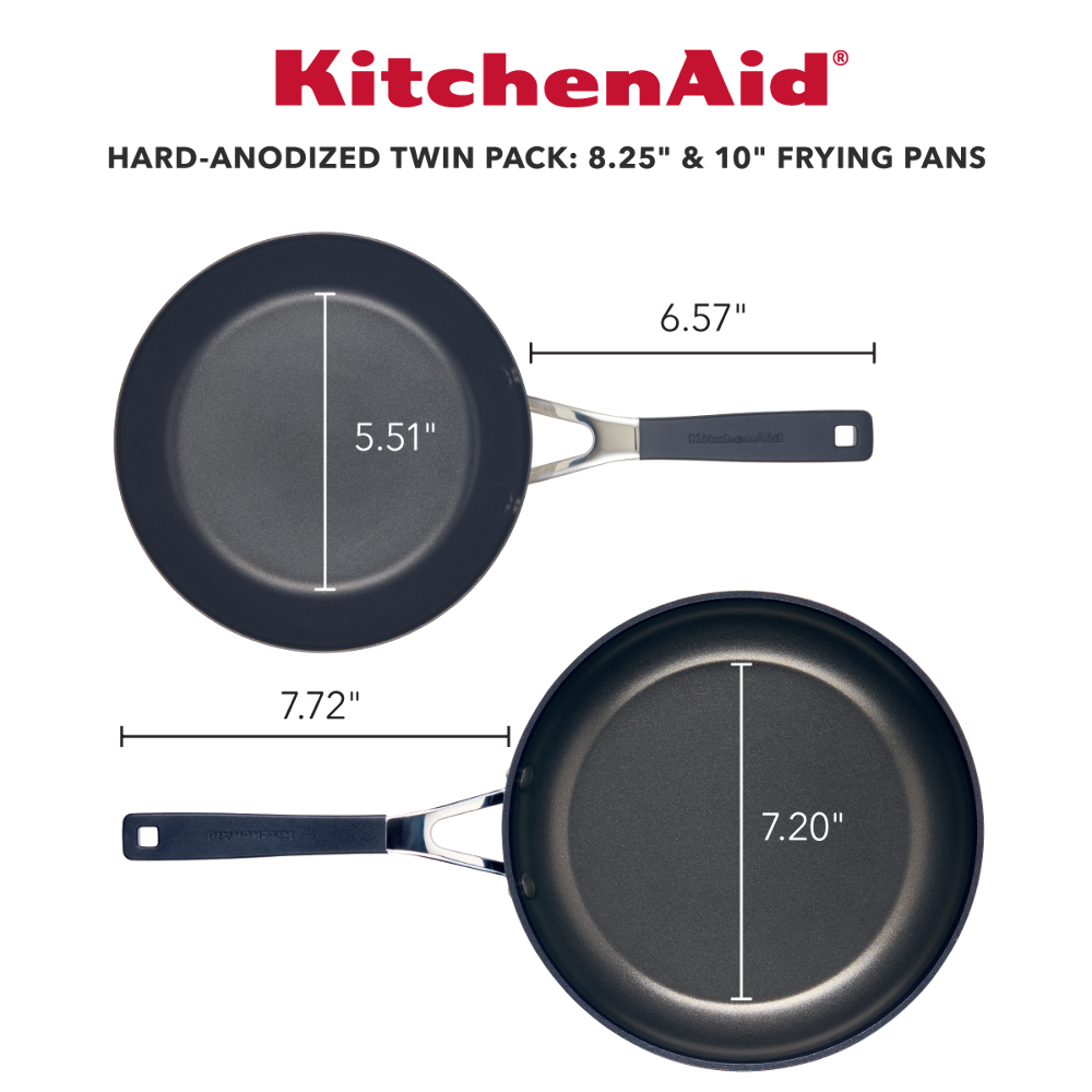 Hard-Anodized Nonstick 2-Piece Frying Pan Set – PotsandPans