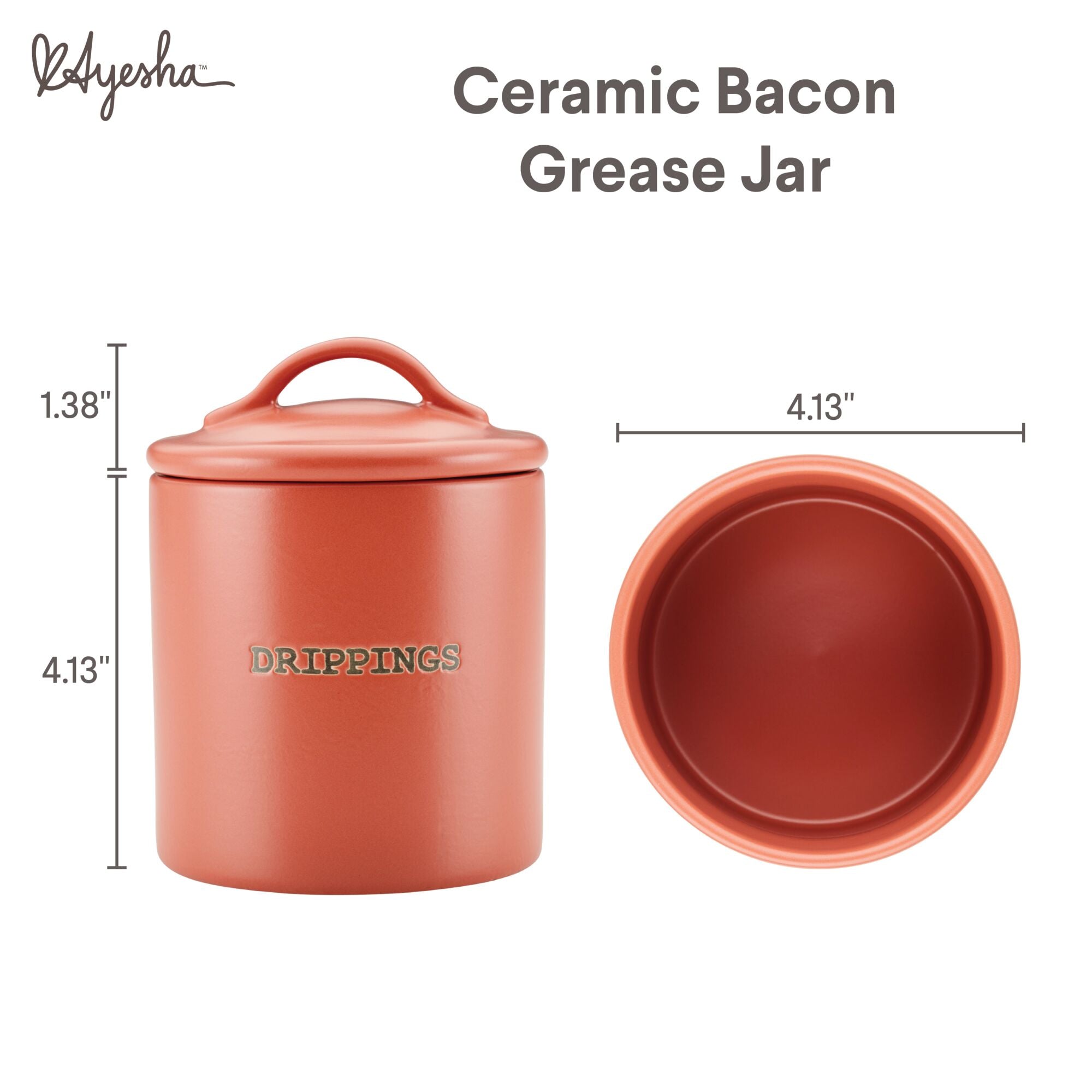 Ceramics 21-Ounce Bacon Grease Jar – PotsandPans