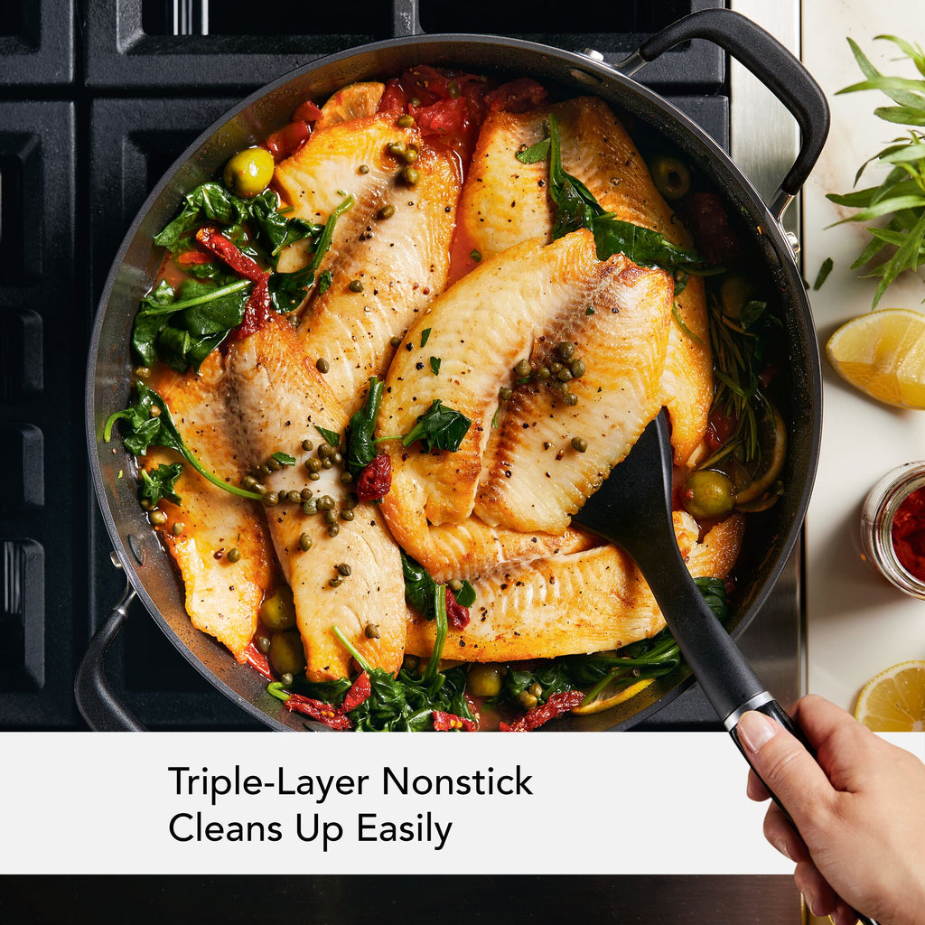 Hard-Anodized Nonstick 5-Quart Everything Pan with Lid – PotsandPans