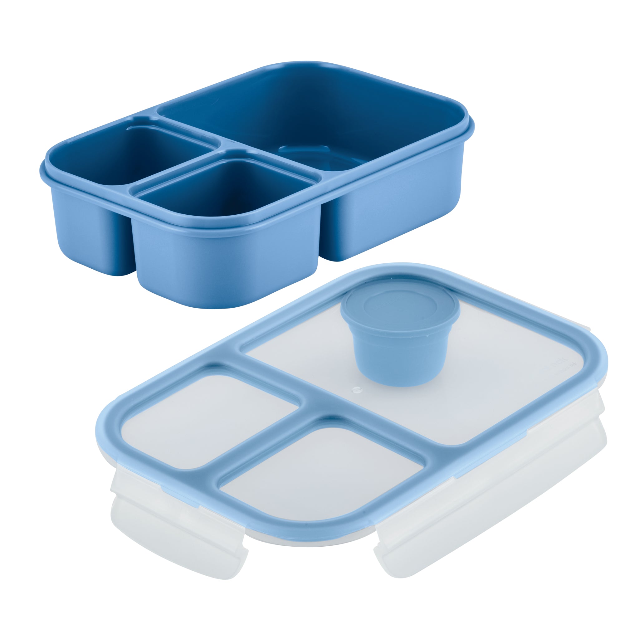 33-Ounce On the Go Divided Lunch Box Container with Removable Dips and ...
