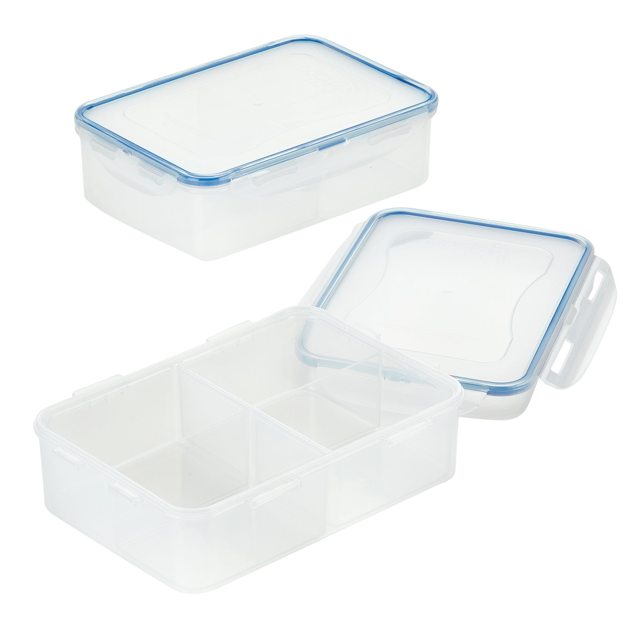 2-Piece 6.75 Cups (54-Oz.) Divided Rectangular Container Set – PotsandPans