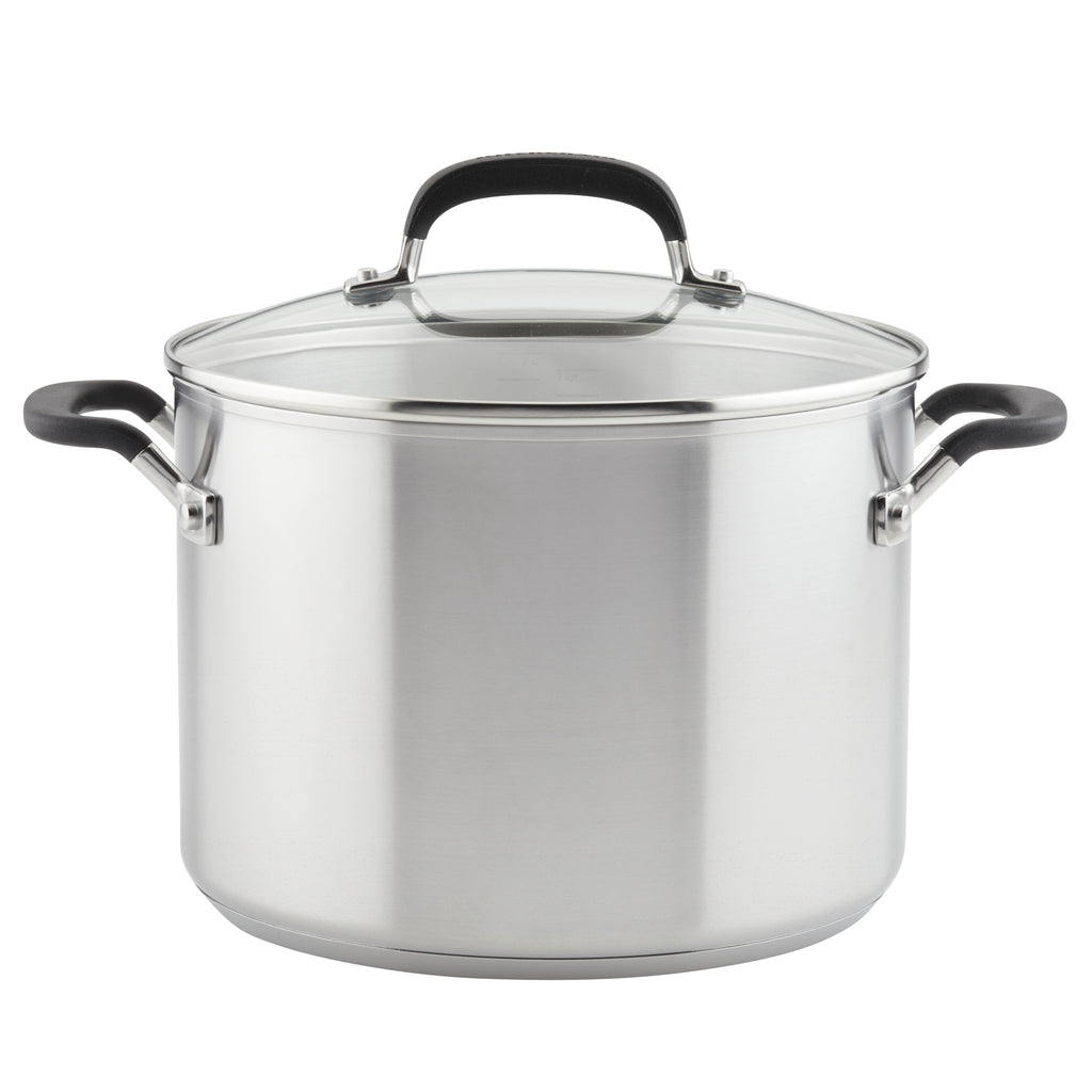 Stainless Steel 8-Quart Stockpot with Measuring Marks and Lid – PotsandPans