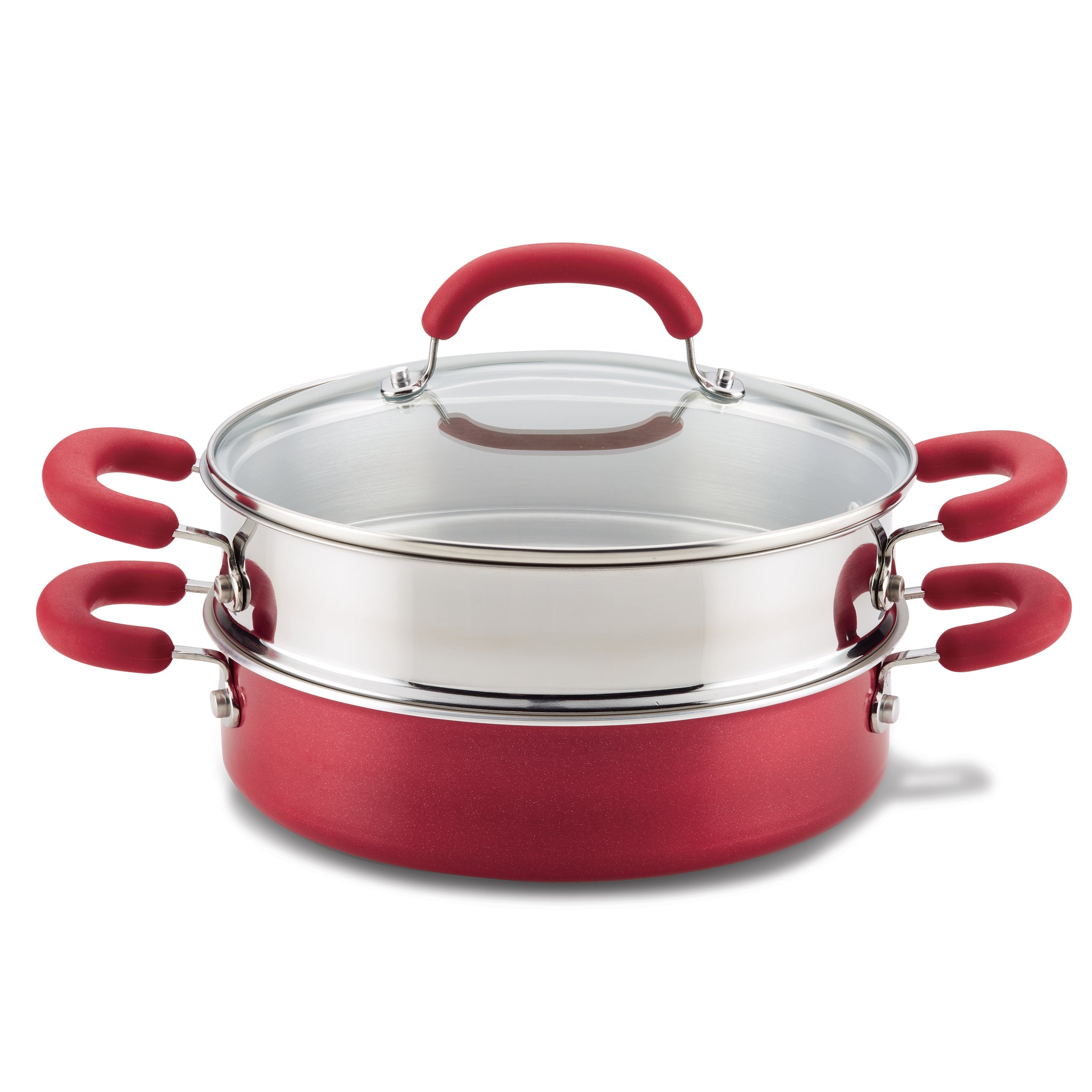 Create Delicious 3-Quart Hard Anodized Nonstick Induction Steamer Set ...