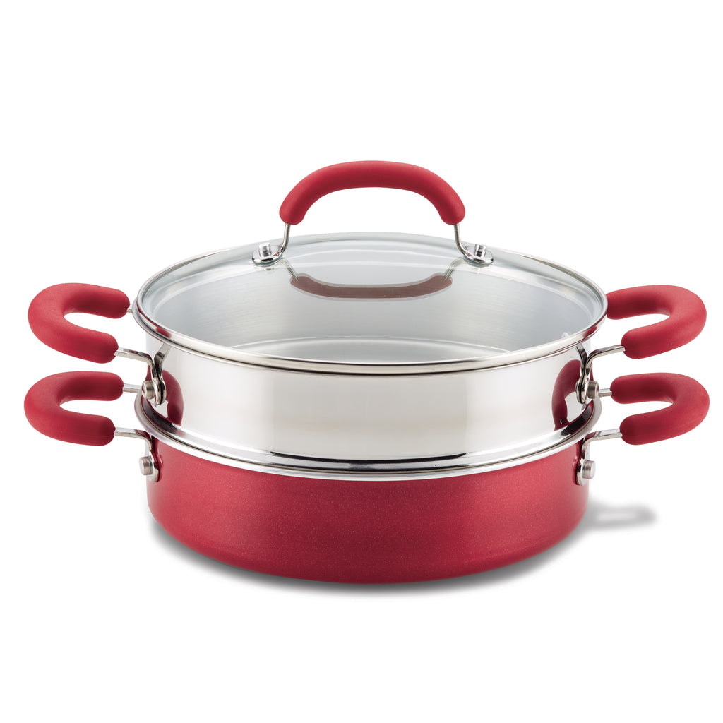 Create Delicious 3-Quart Hard Anodized Nonstick Induction Steamer Set ...